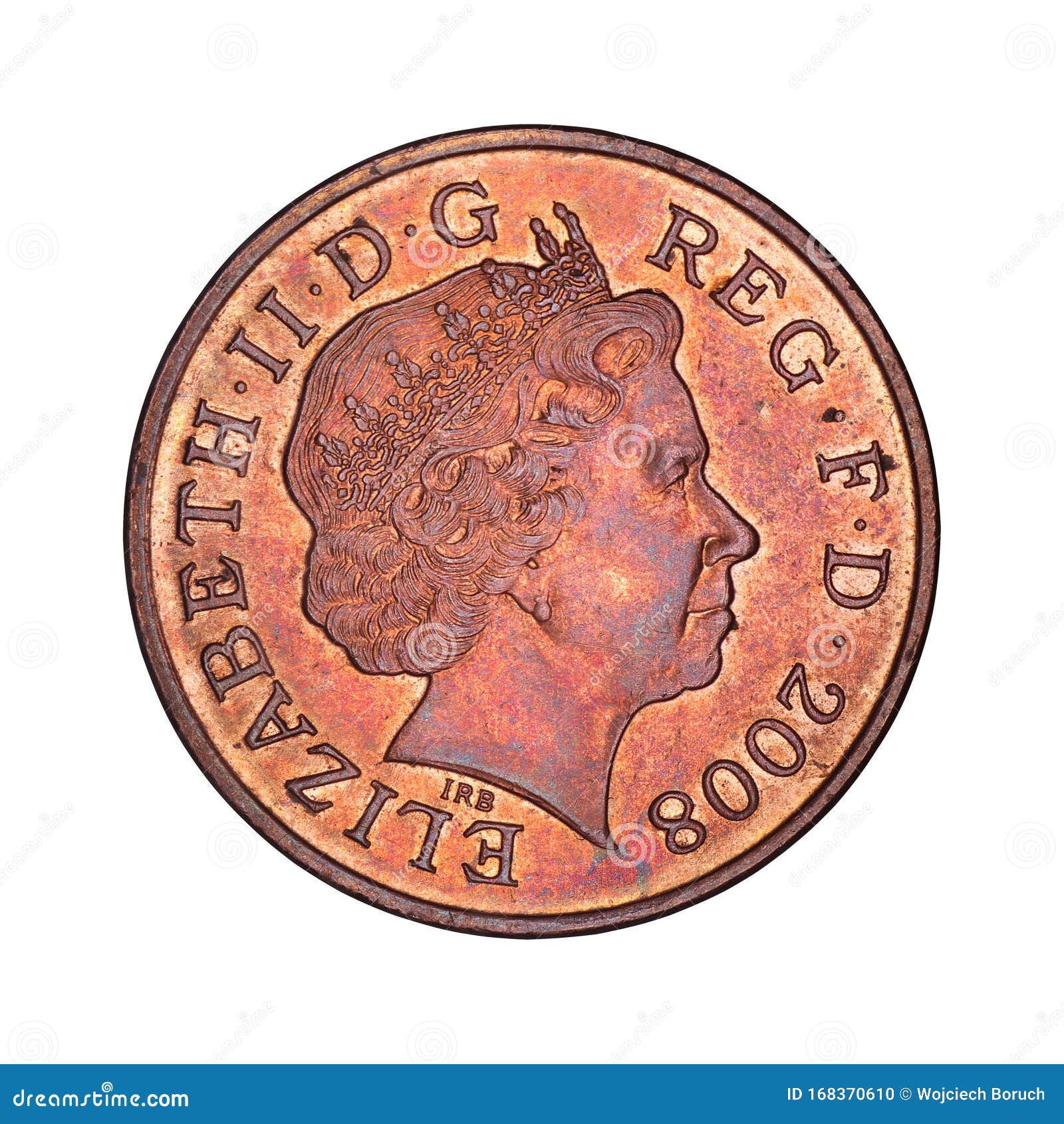Two pence from 2008 stock photo. Image of pence, white - 168370610
