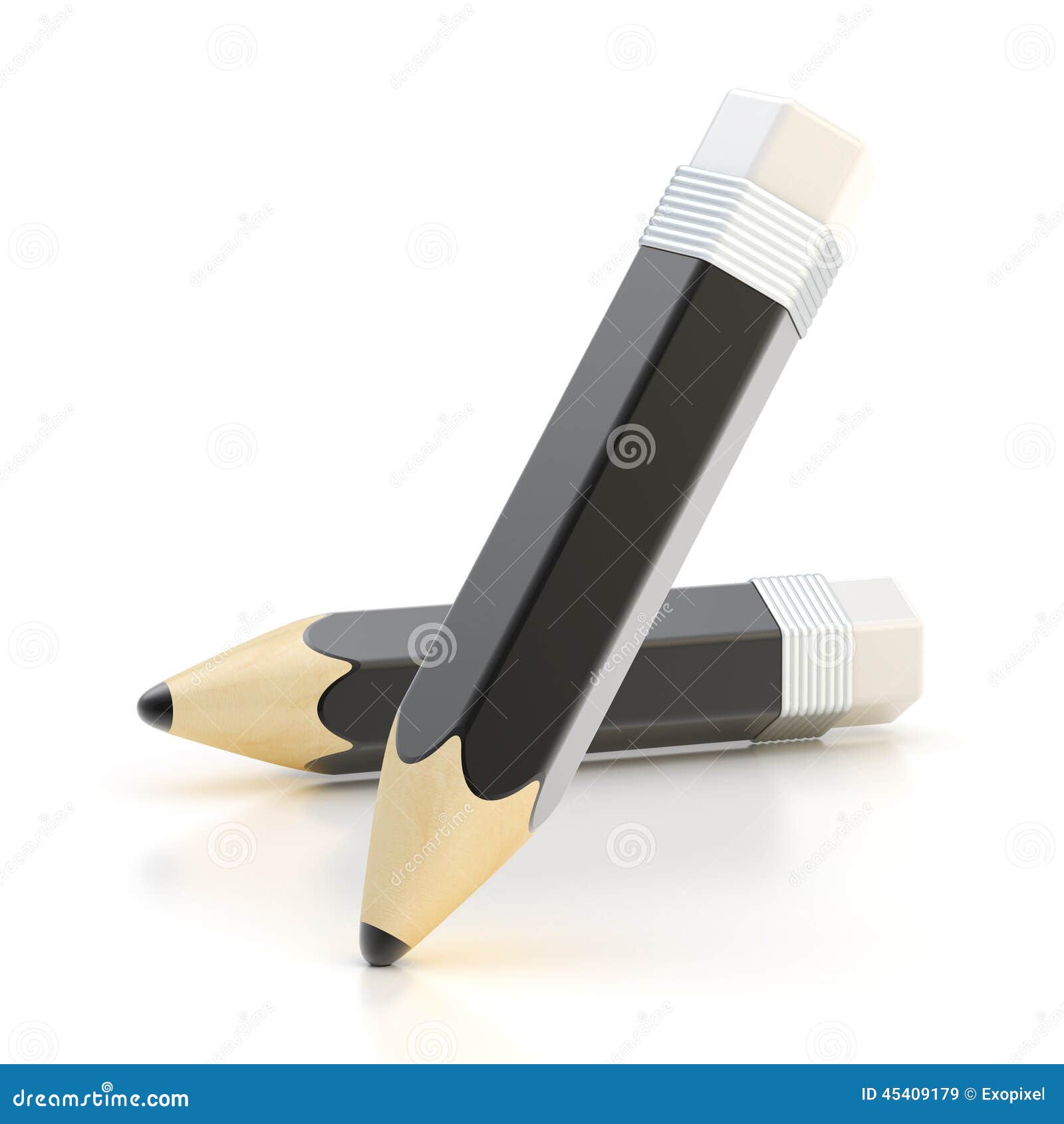 Two pencils composition stock illustration. Illustration of object ...