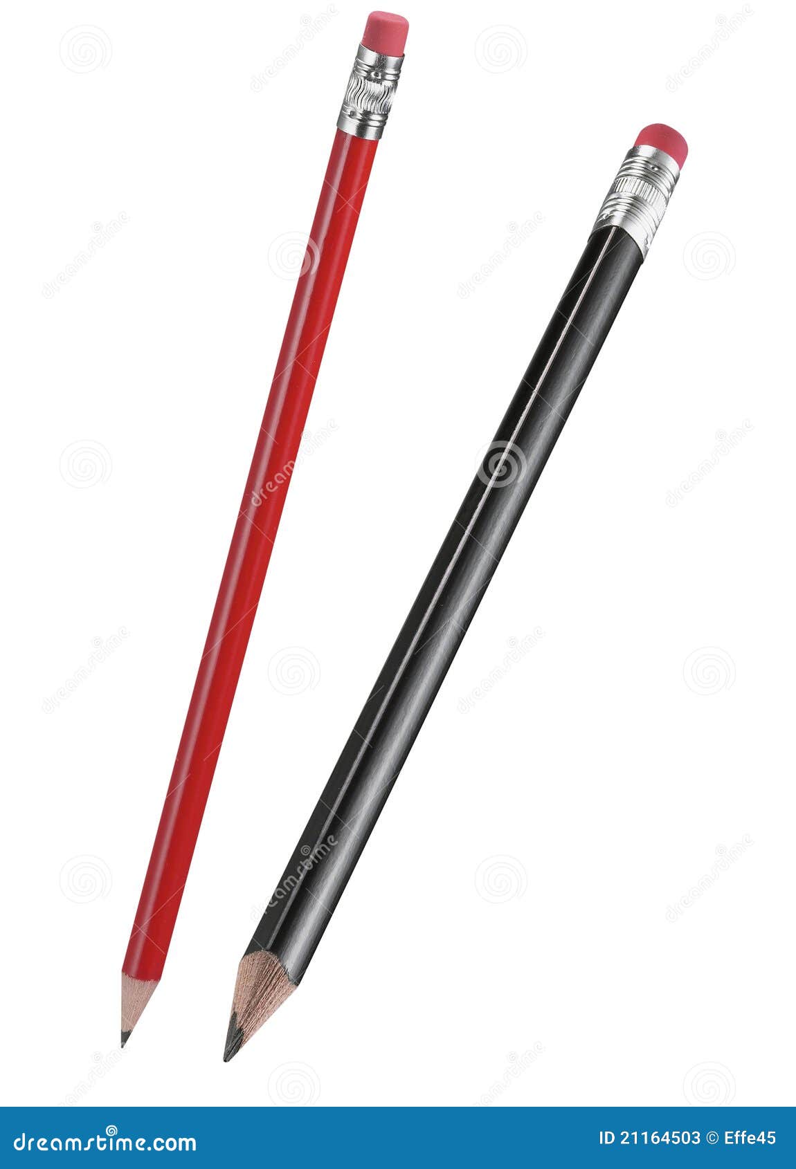Two pencils with rubber stock image. Image of object - 21164503