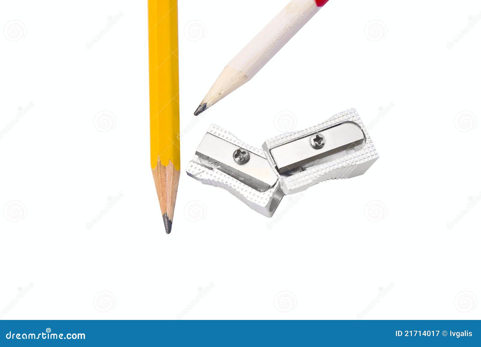 Two Pencils and Two Sharpeners Stock Image - Image of blade, wood: 21714017