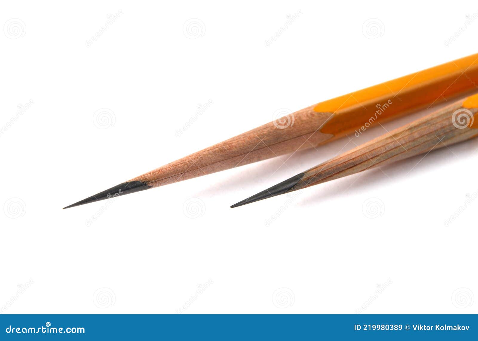 Two Pencils on a White Background Stock Image - Image of sharp, simple ...