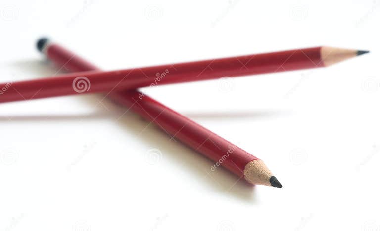 Two Pencils on White Background Stock Photo - Image of business, object ...