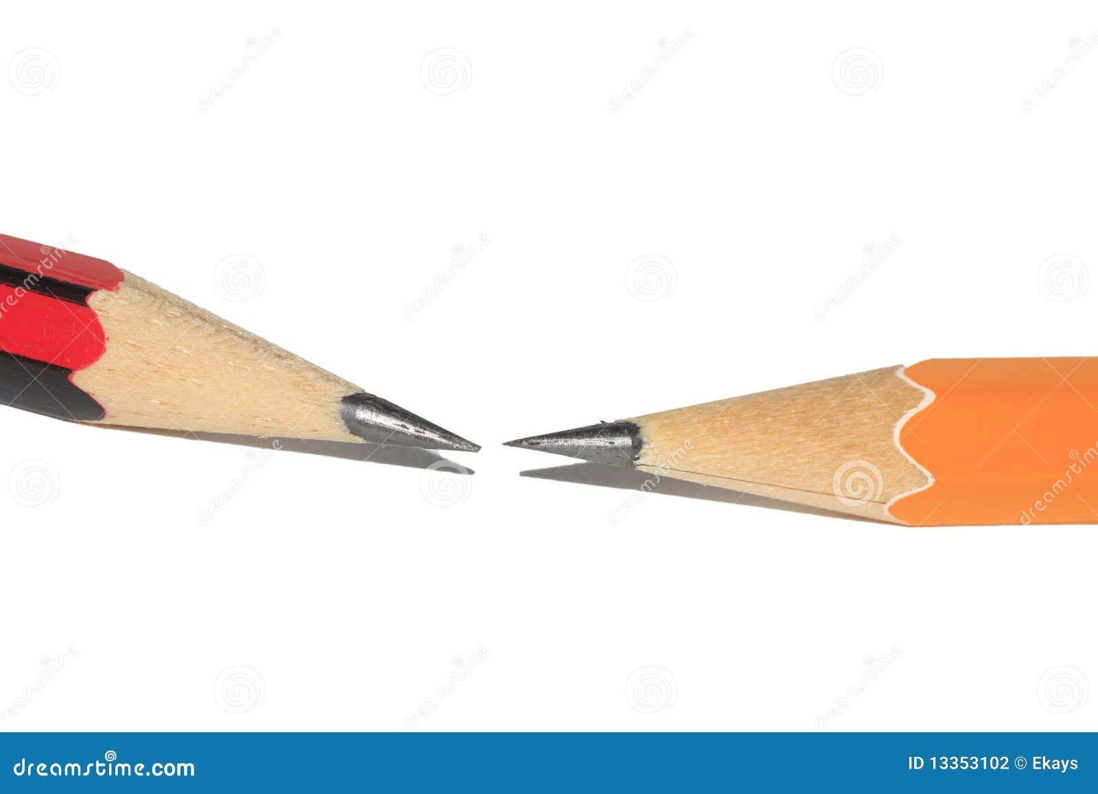Two Sharp Lead Pencil Facing Each Other Stock Photo - Image of note ...