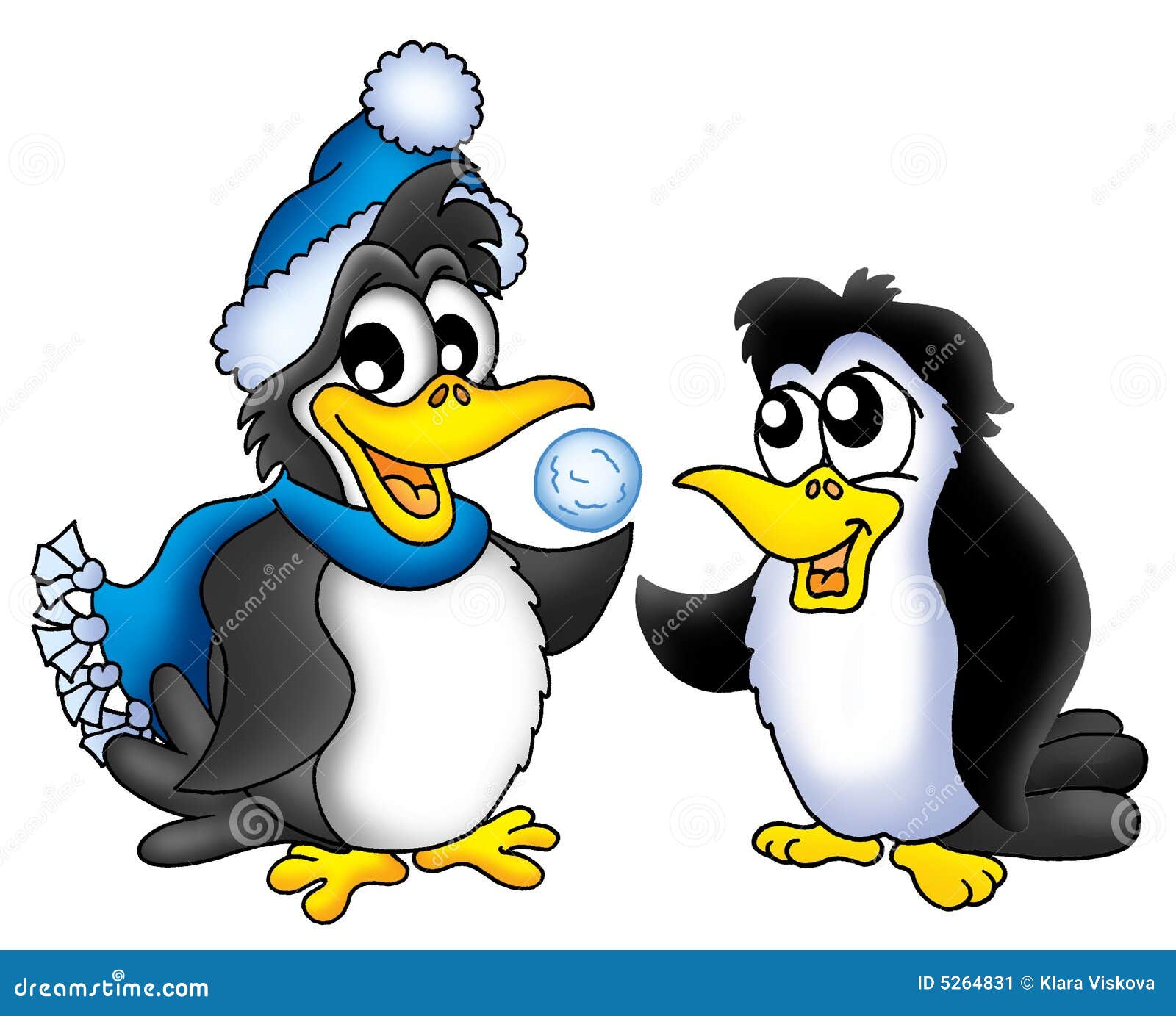 Two penguins stock illustration. Illustration of nature - 5264831