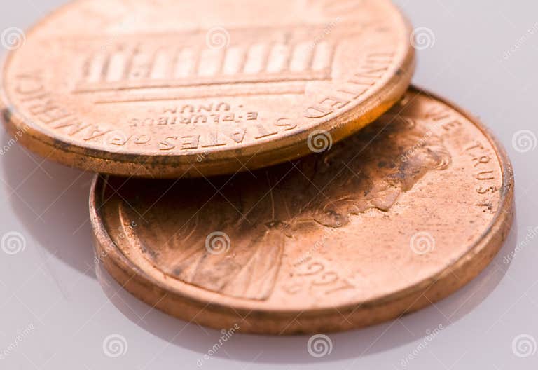 Two Pennies stock photo. Image of thought, pennies, macro - 6147724
