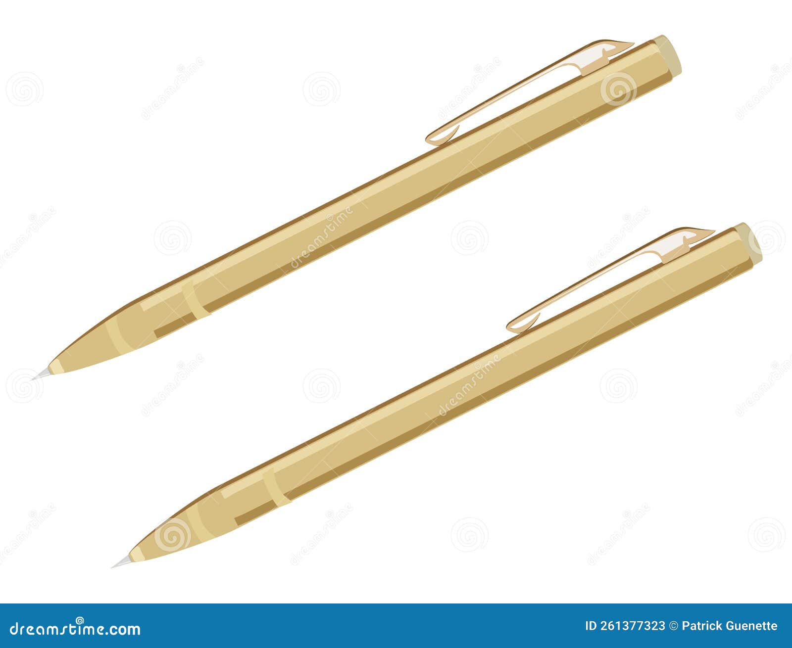 Two pens, icon stock vector. Illustration of object - 261377323