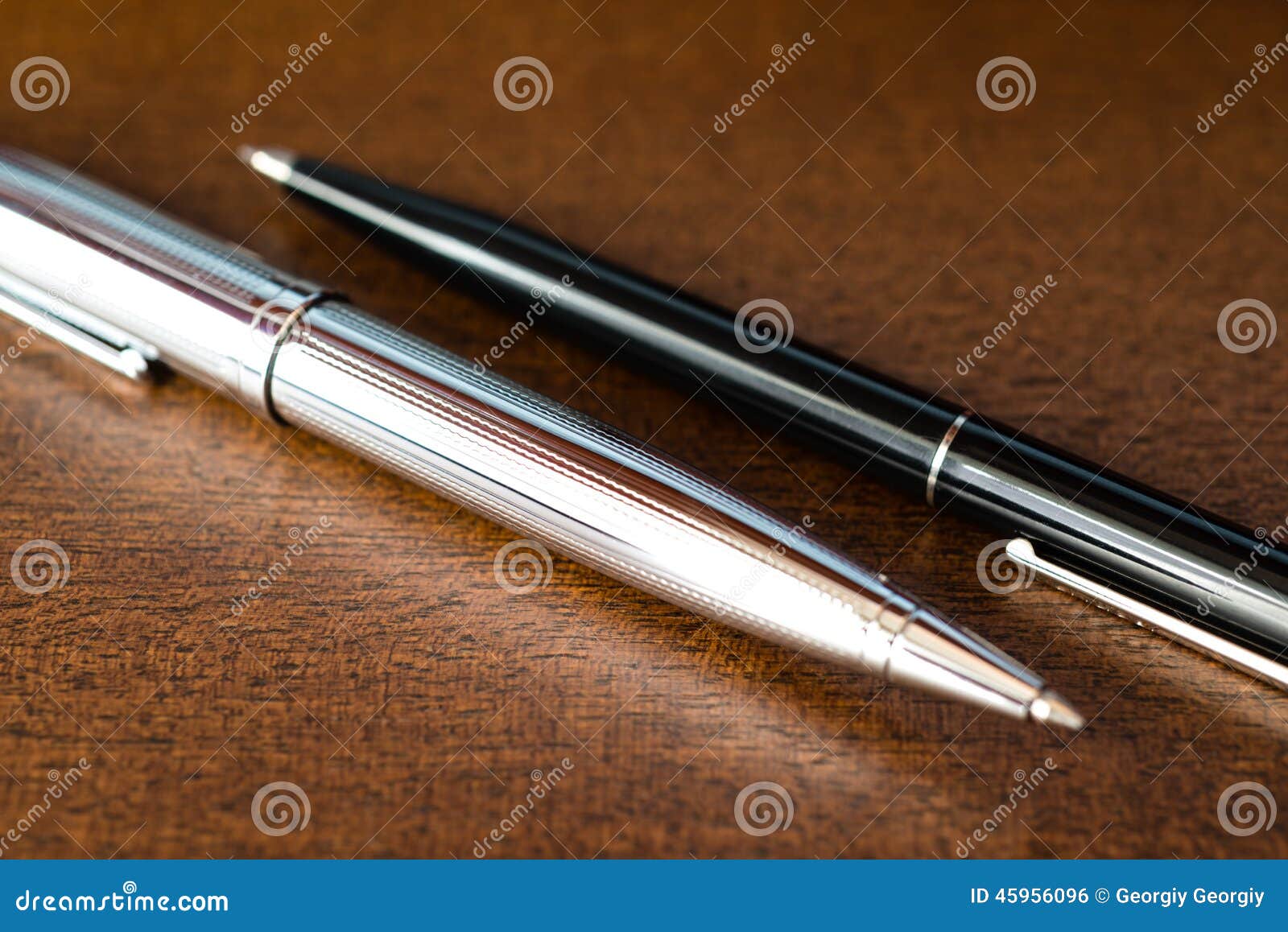 Two pens stock photo. Image of homework, desk, pens, striped - 45956096