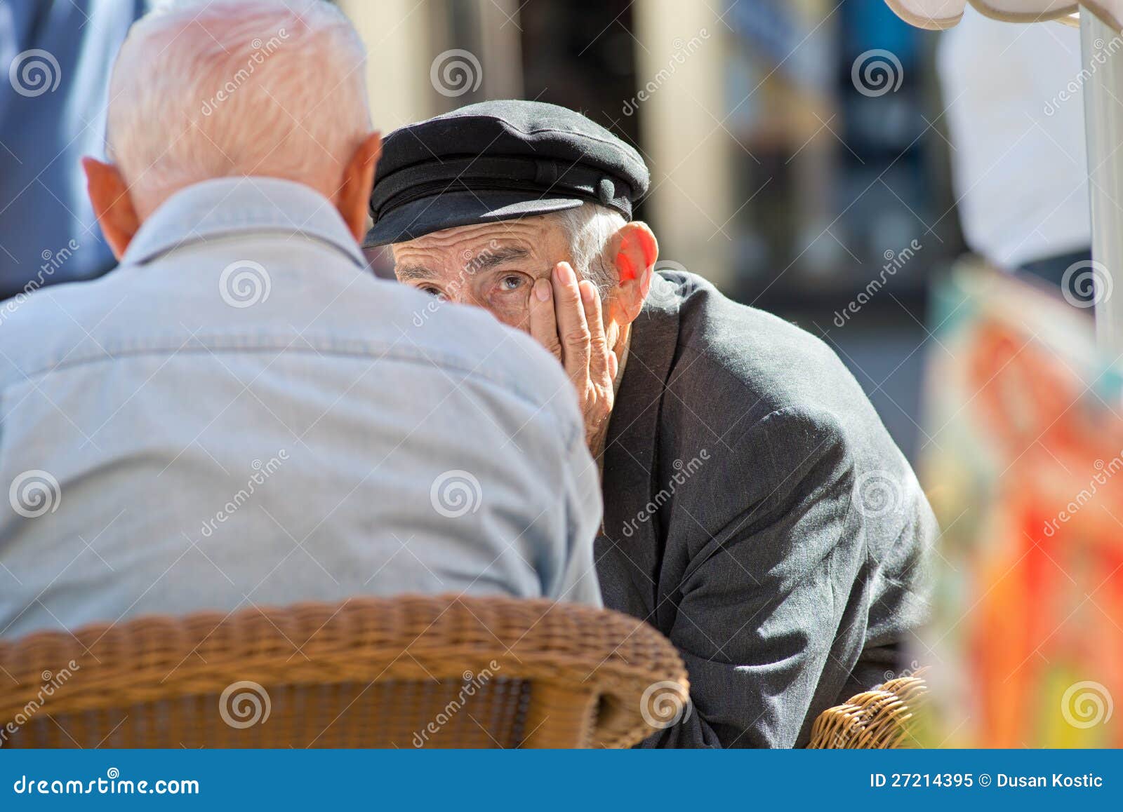 Two pensioners stock image. Image of chatting, park, pensioner - 27214395
