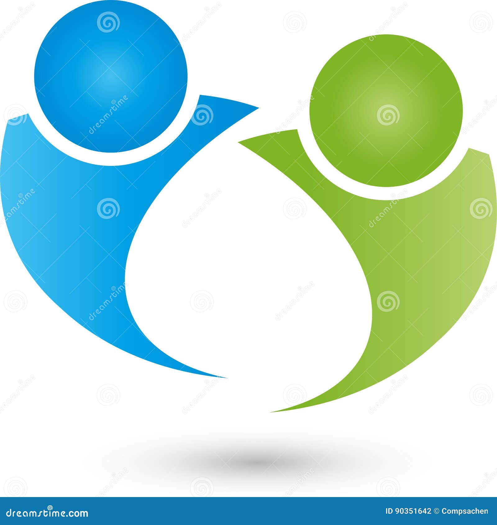 Two People, Abstract, Partner and Couple Logo Stock Vector ...