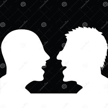 Two People Arguing Silhouette Stock Vector - Illustration of people ...