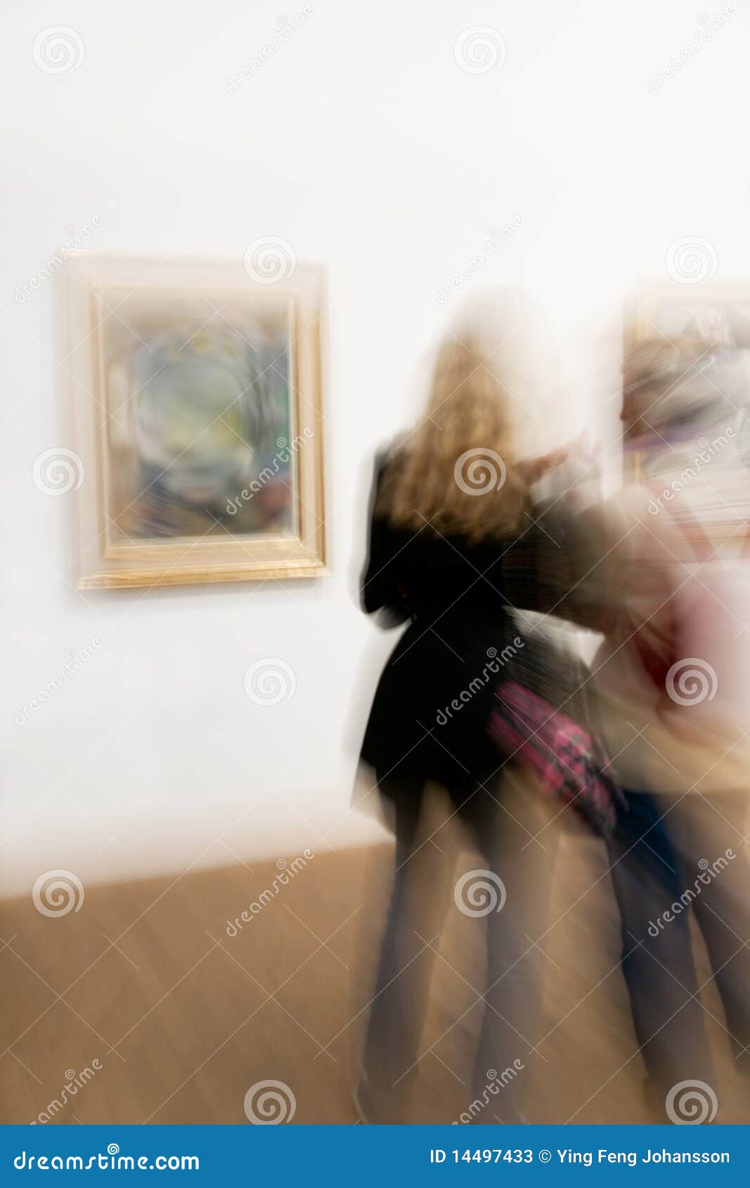 Two People at Arts Exhibition Stock Image - Image of wall, museum: 14497433