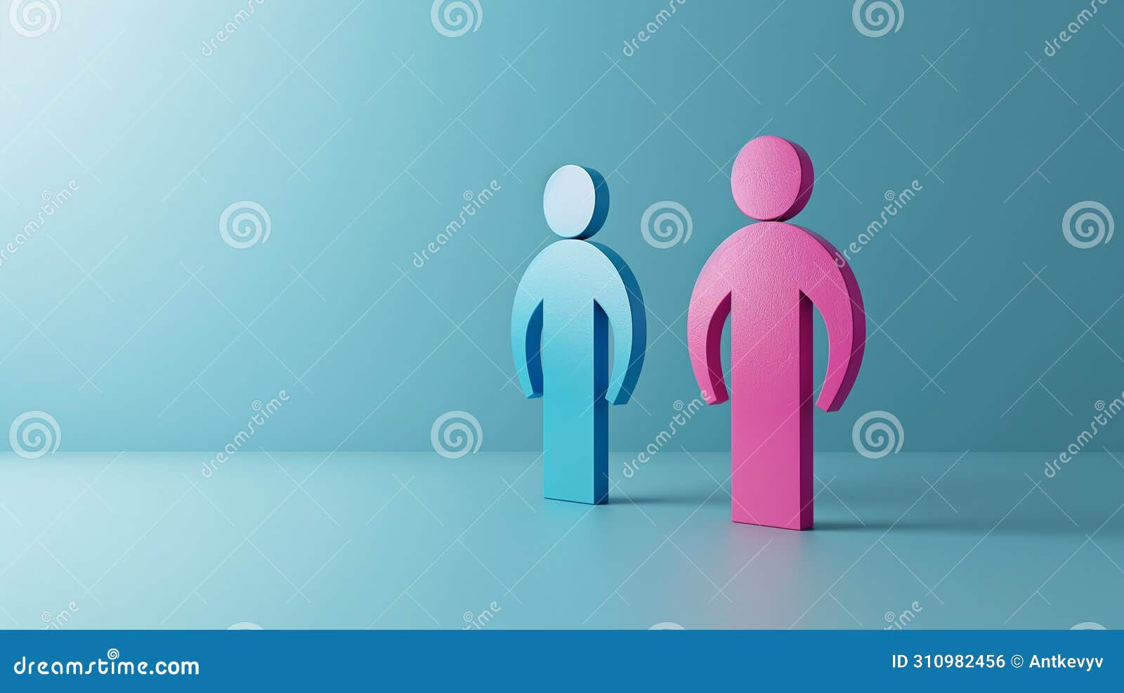 Two People on a Blue Background Stock Illustration - Illustration of ...