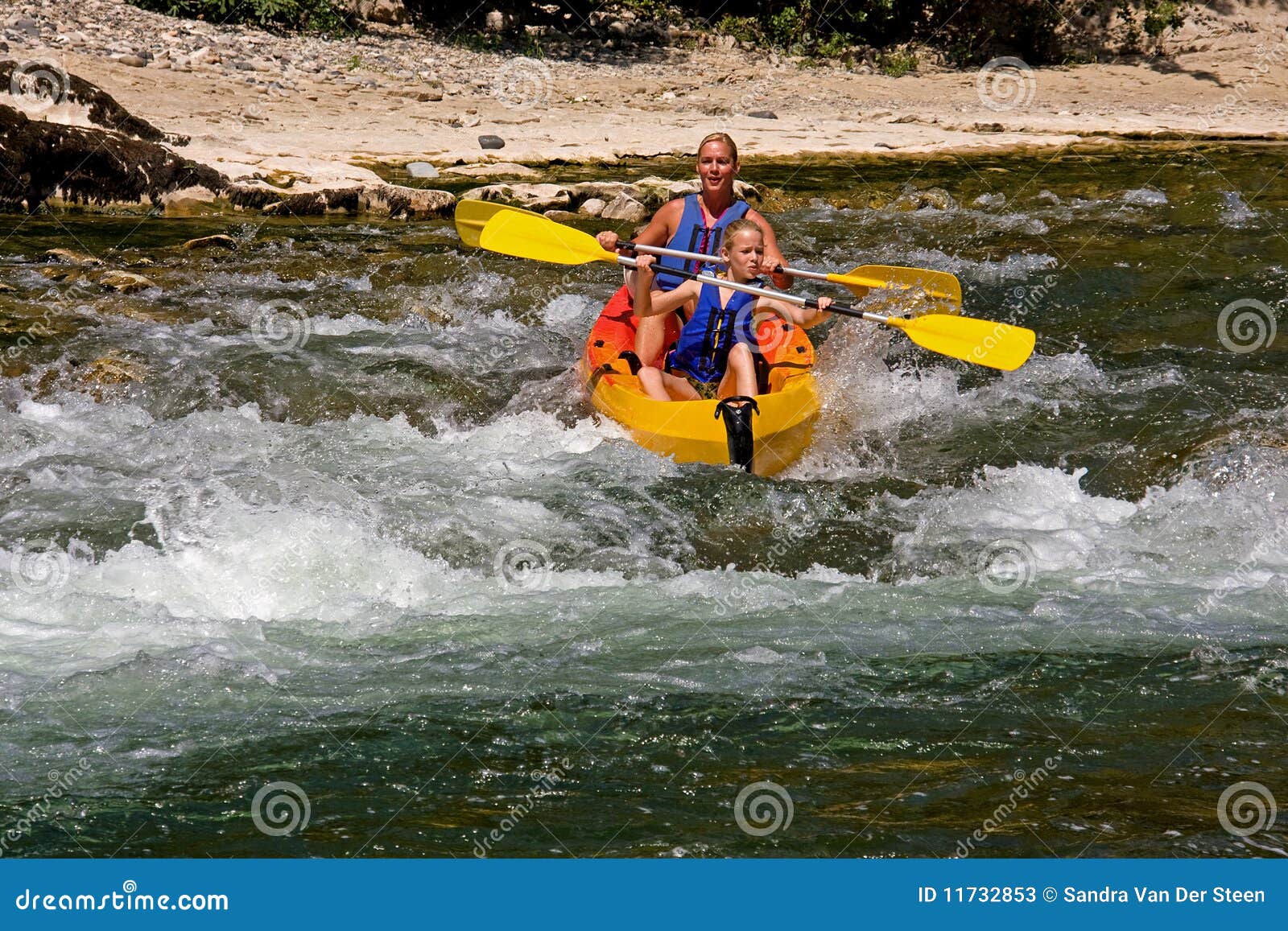 Two People in Canoe Enjoying Holidays Stock Image - Image of laughing ...