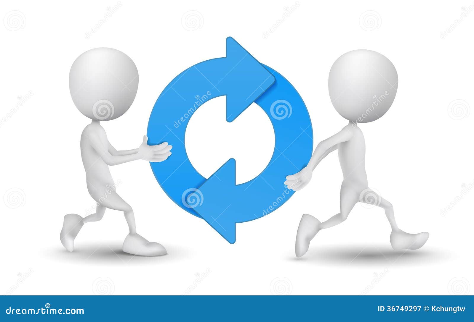 Two People Carried a Refresh Symbol Stock Vector - Illustration of ...