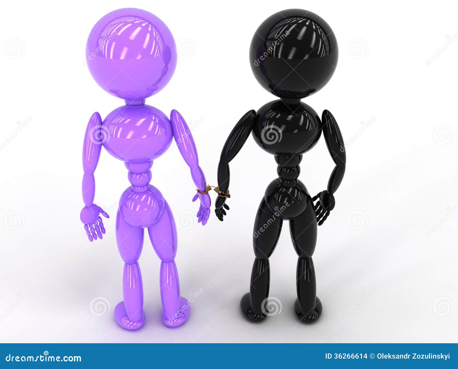 Two People Chained Together By Handcuffs #1 Royalty-Free Stock Image ...