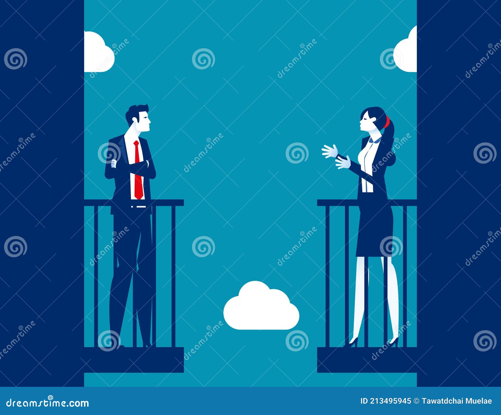 Communicating From Distance Stock Illustration | CartoonDealer.com ...