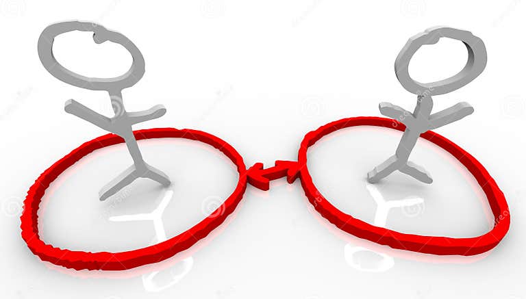 Two People Communication Network Connections Stock Illustration ...