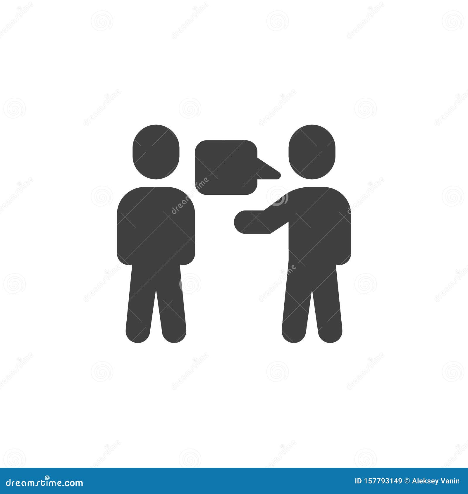 Two People with Dialog Speech Bubble Vector Icon Stock Vector ...