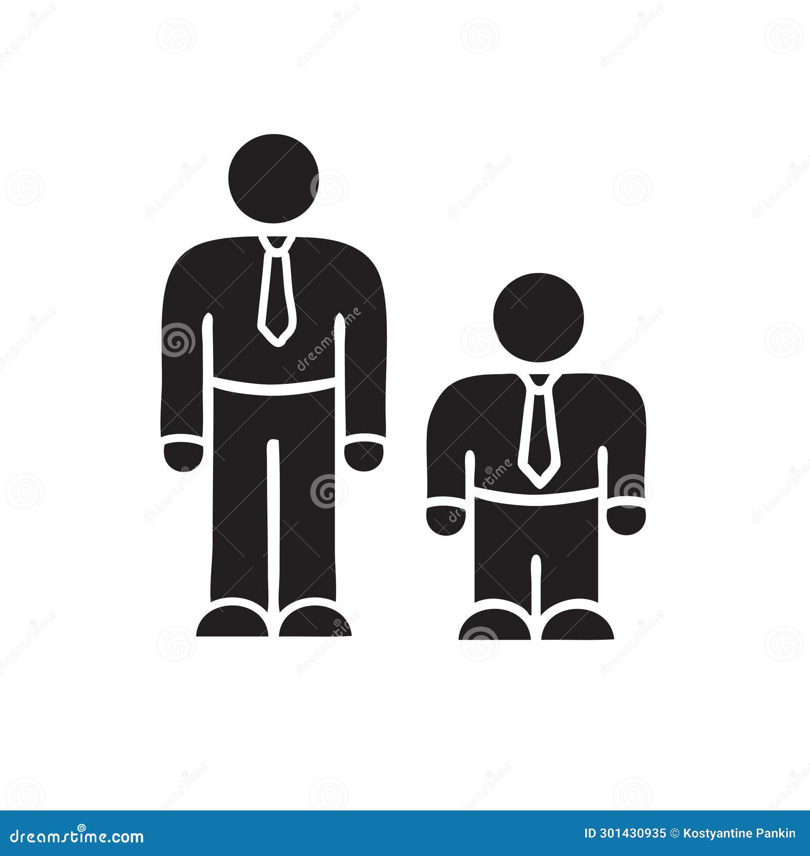 Height difference stock vector. Illustration of business - 301430935