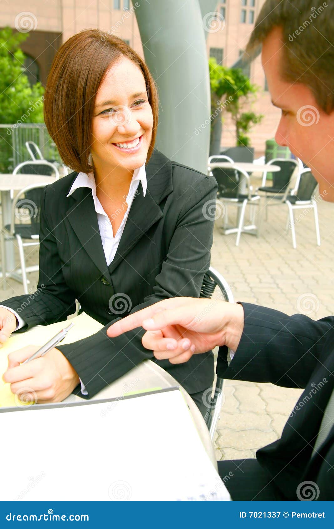 Two People Discussing stock image. Image of entrepreneur - 7021337