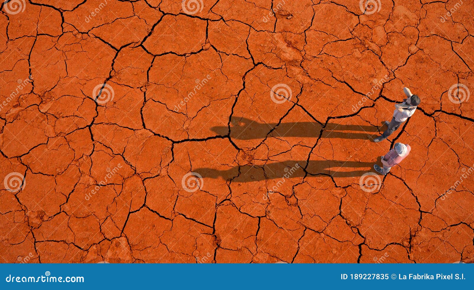 Two People on a Dried Up Soil Stock Image - Image of change, nature ...