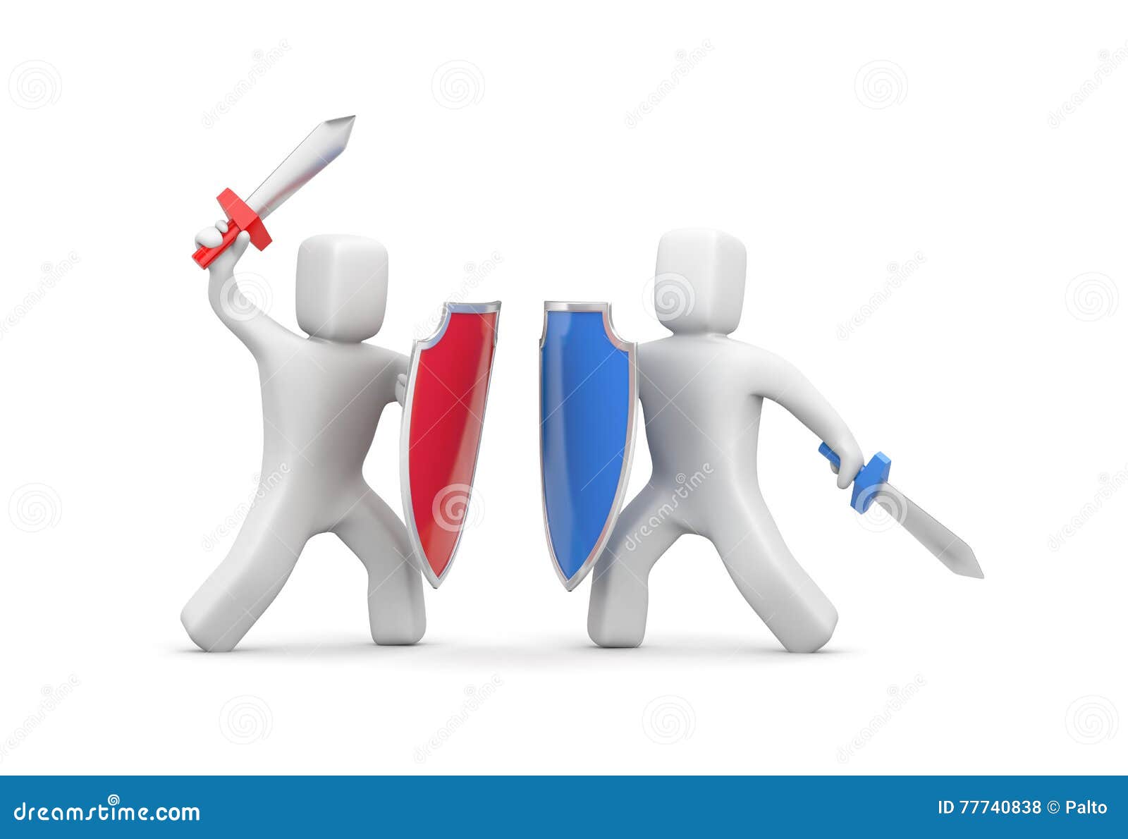 Two People Fighting with Swords and Shields Stock Illustration ...