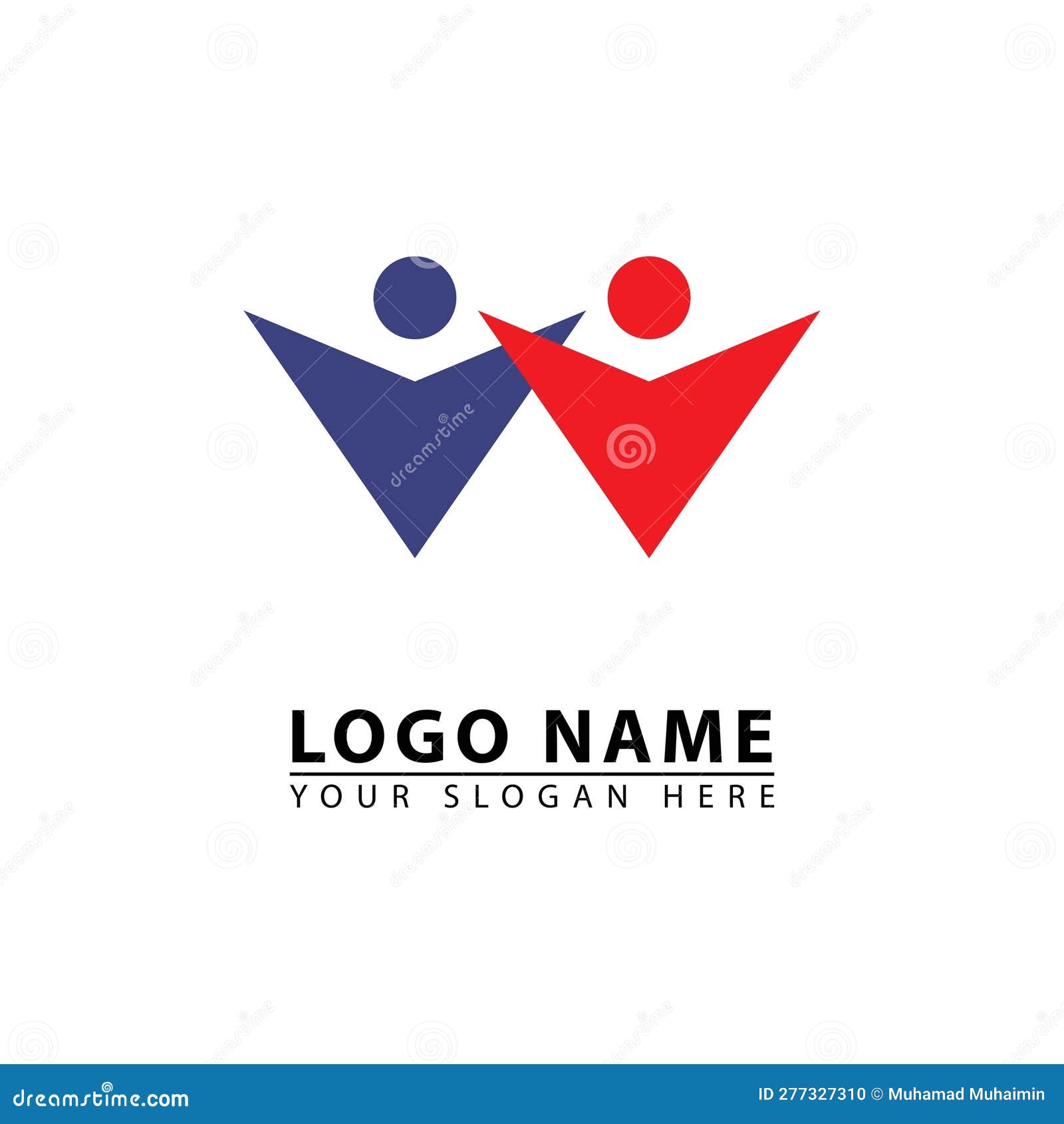 Two People Flat Vector Logo Icon Stock Vector - Illustration of ...