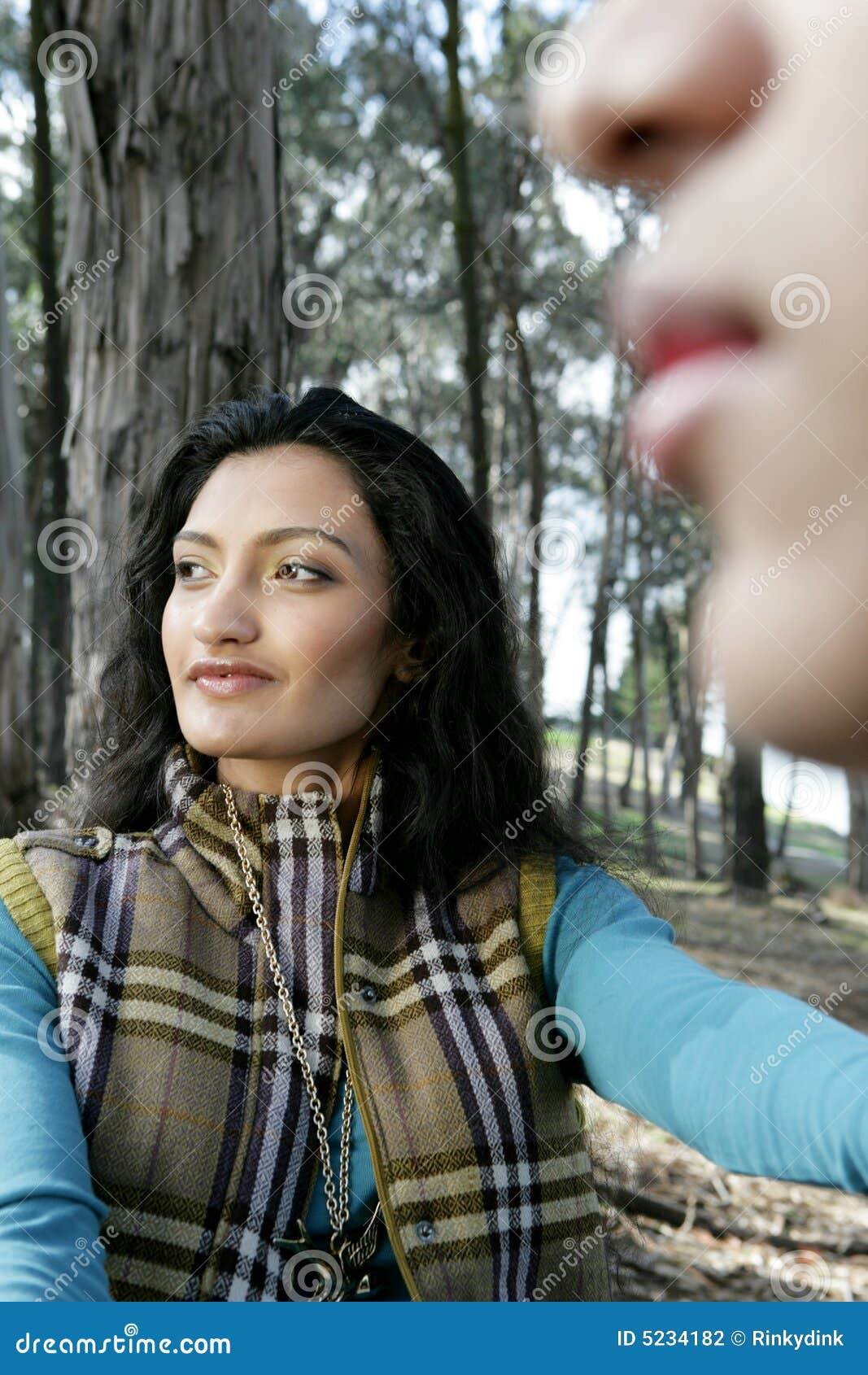 Two people in forest scene stock photo. Image of fashion - 5234182