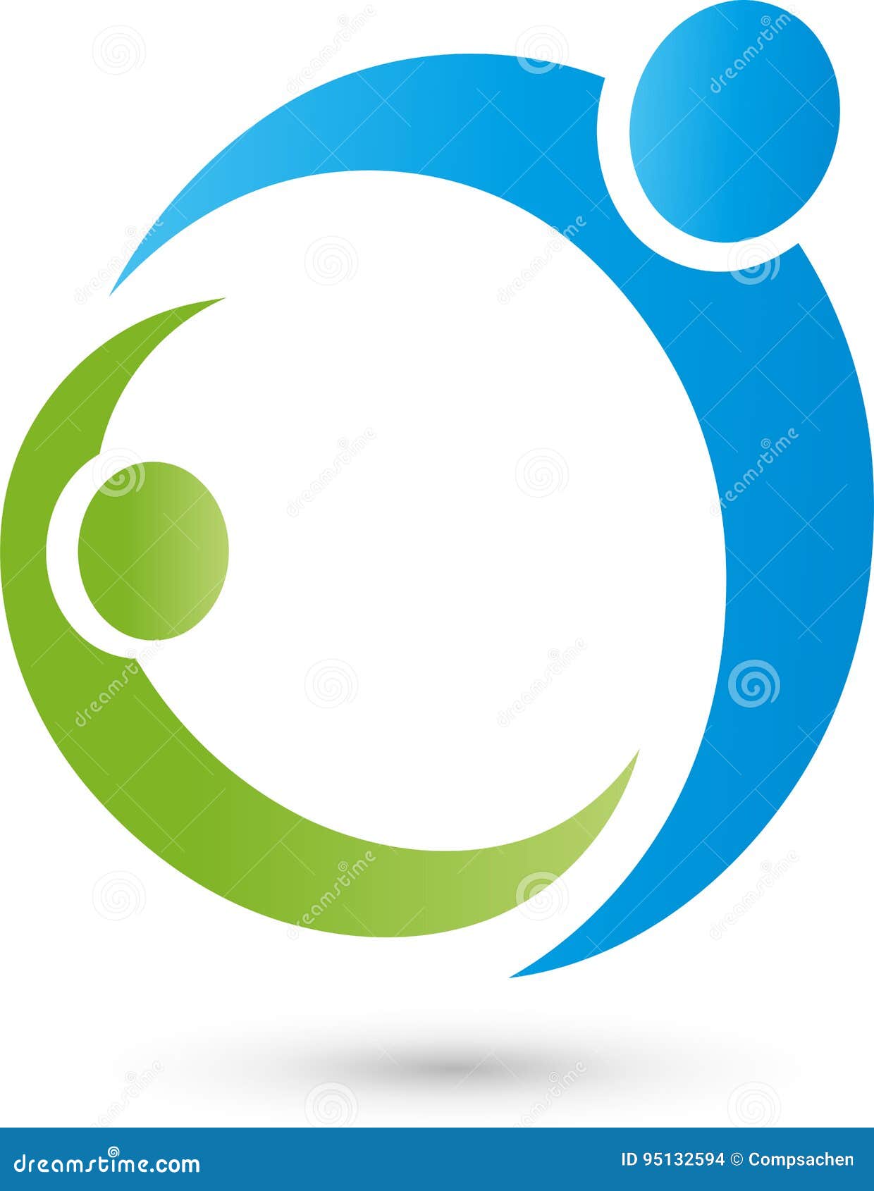 Two People in Green and Blue, People and Parents Logo Stock Vector ...