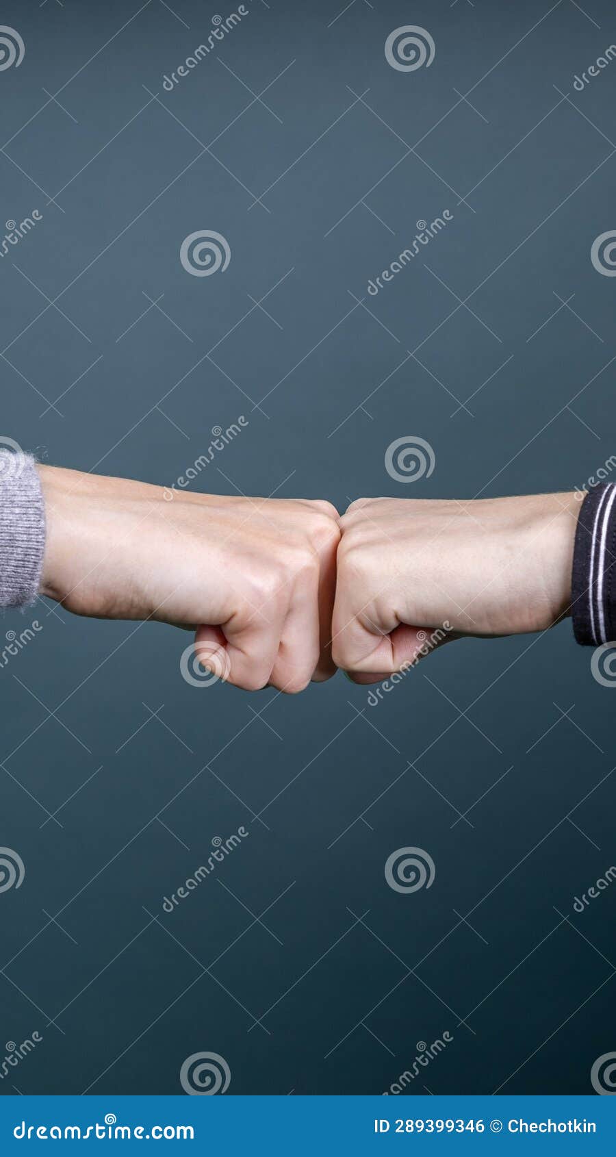 Two People Greeting Each Other with Knuckles Stock Photo - Image of ...