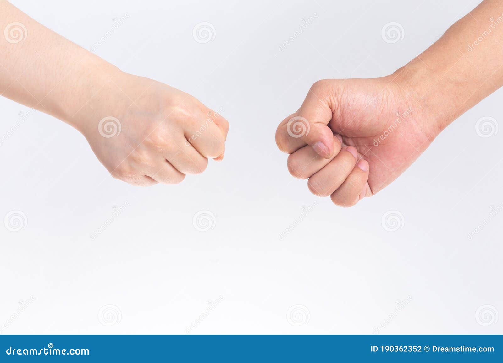Two People Guessing Fist on a White Background Stock Photo - Image of ...
