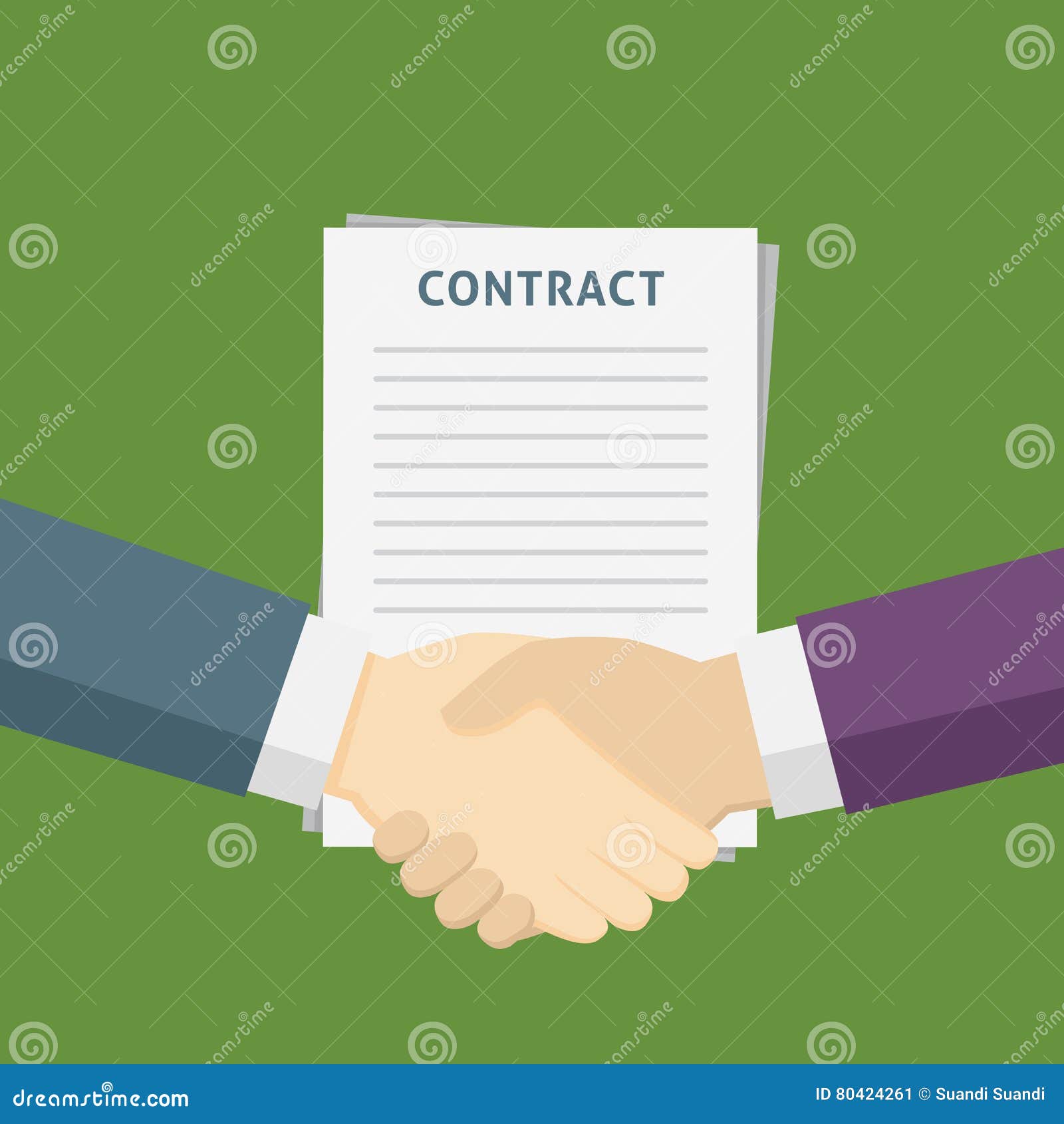 Two People Handshake for the Business Contract Stock Vector ...