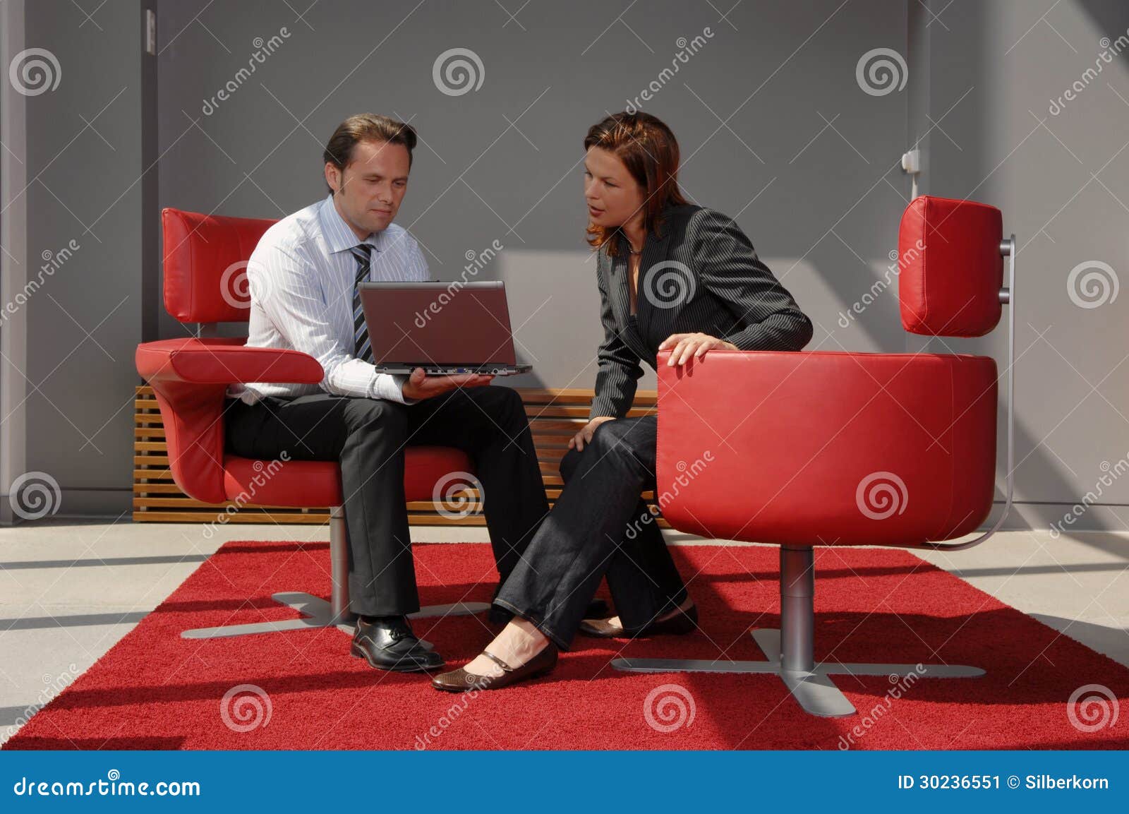 Two People at a Business Meeting Stock Image - Image of women, female ...