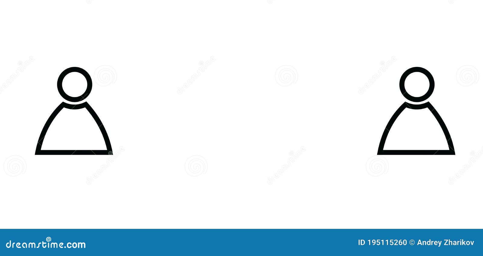 Two People Icon. on a White Background. Illustration Stock Illustration ...