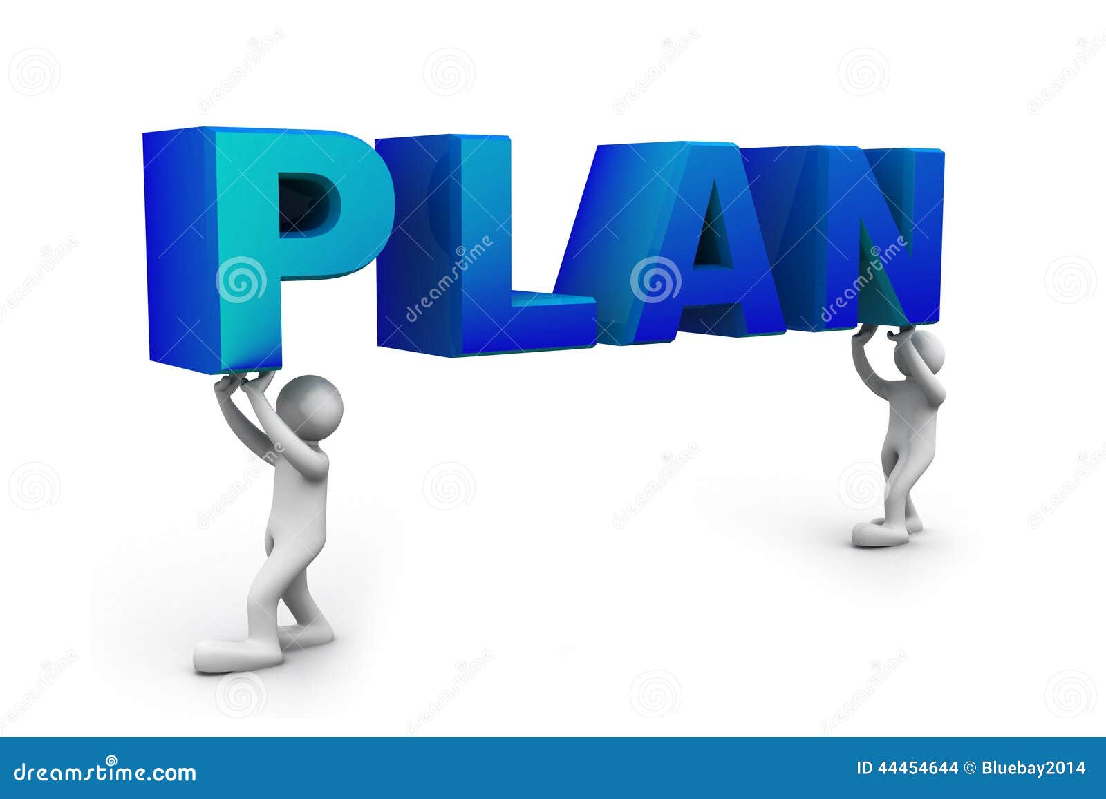 The Word PLAN Is Collected From Puzzles Stock Illustration ...