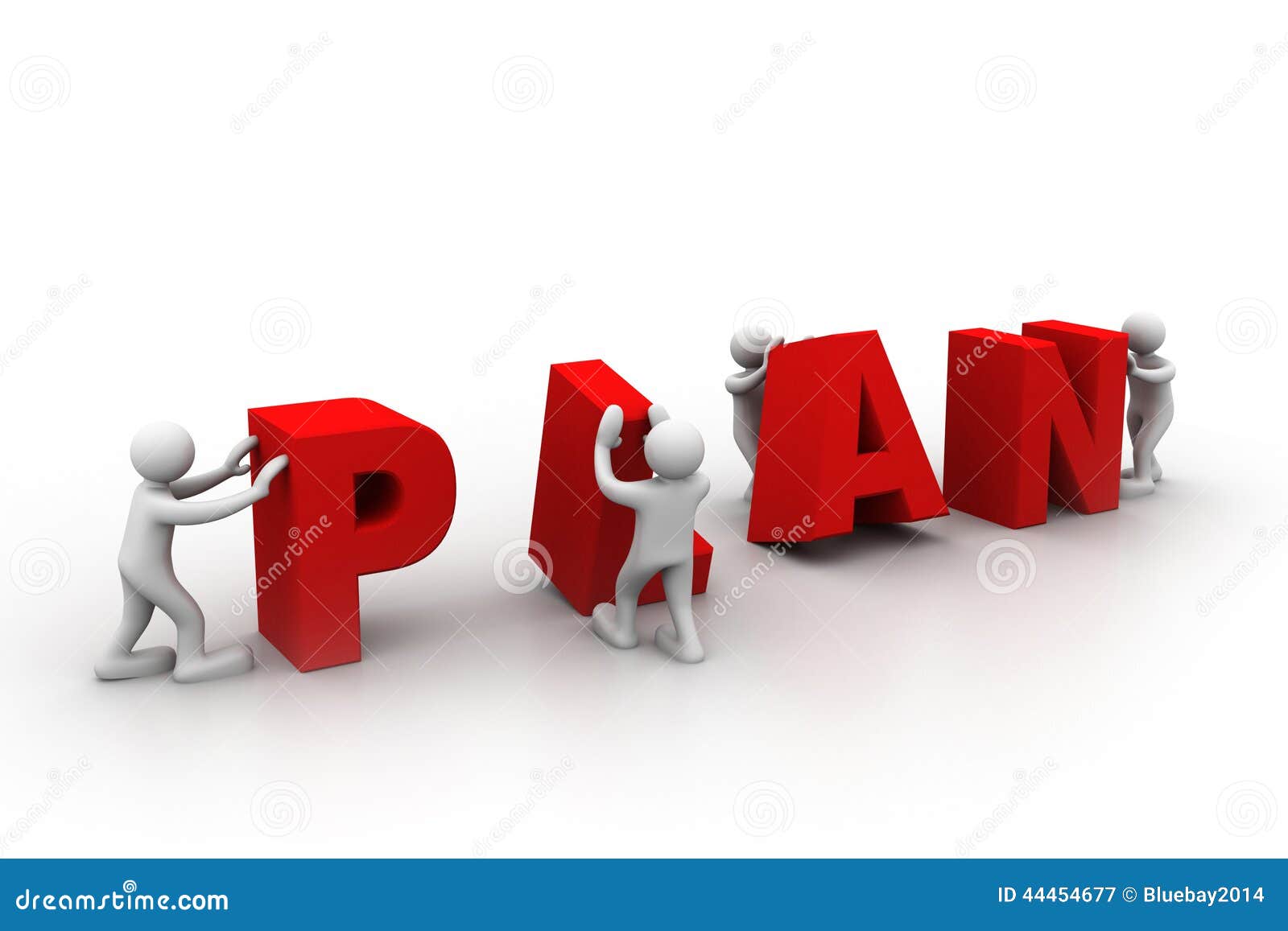 The Word PLAN Is Collected From Puzzles Stock Illustration ...