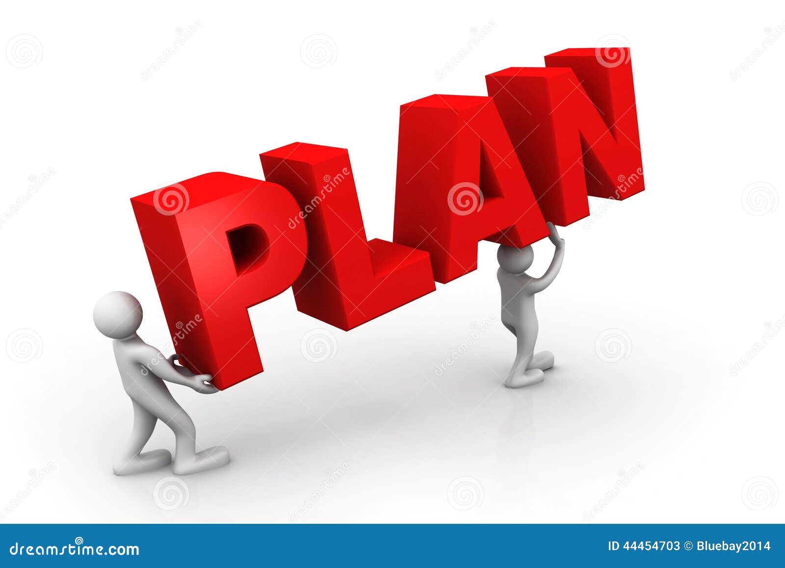 The Word PLAN Is Collected From Puzzles Stock Illustration ...