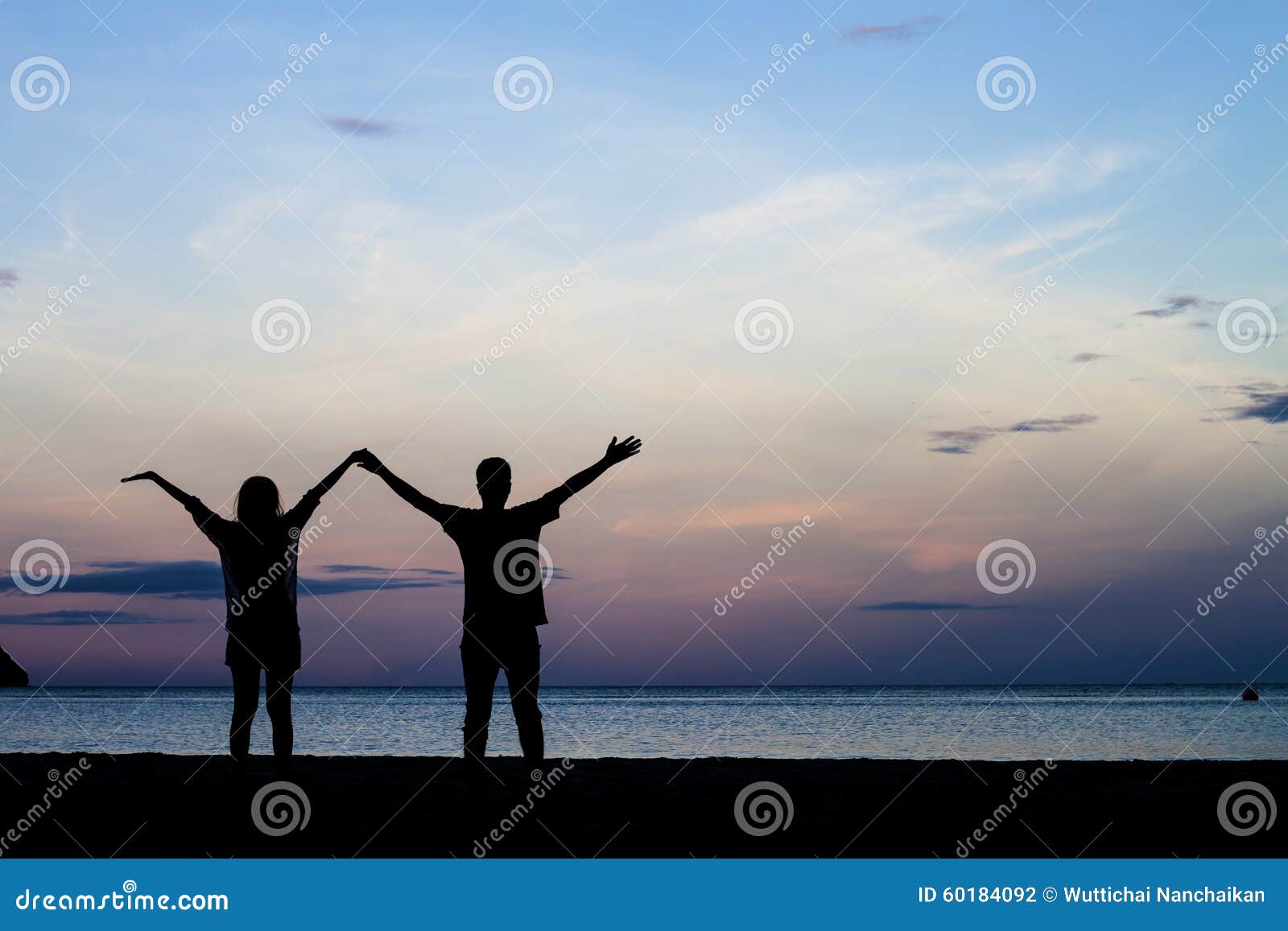 Two People in Love at Sunset Stock Photo - Image of dusk, romance: 60184092