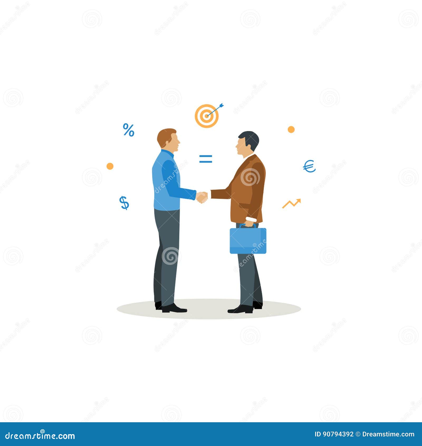 Two people make a deal stock vector. Illustration of communication ...