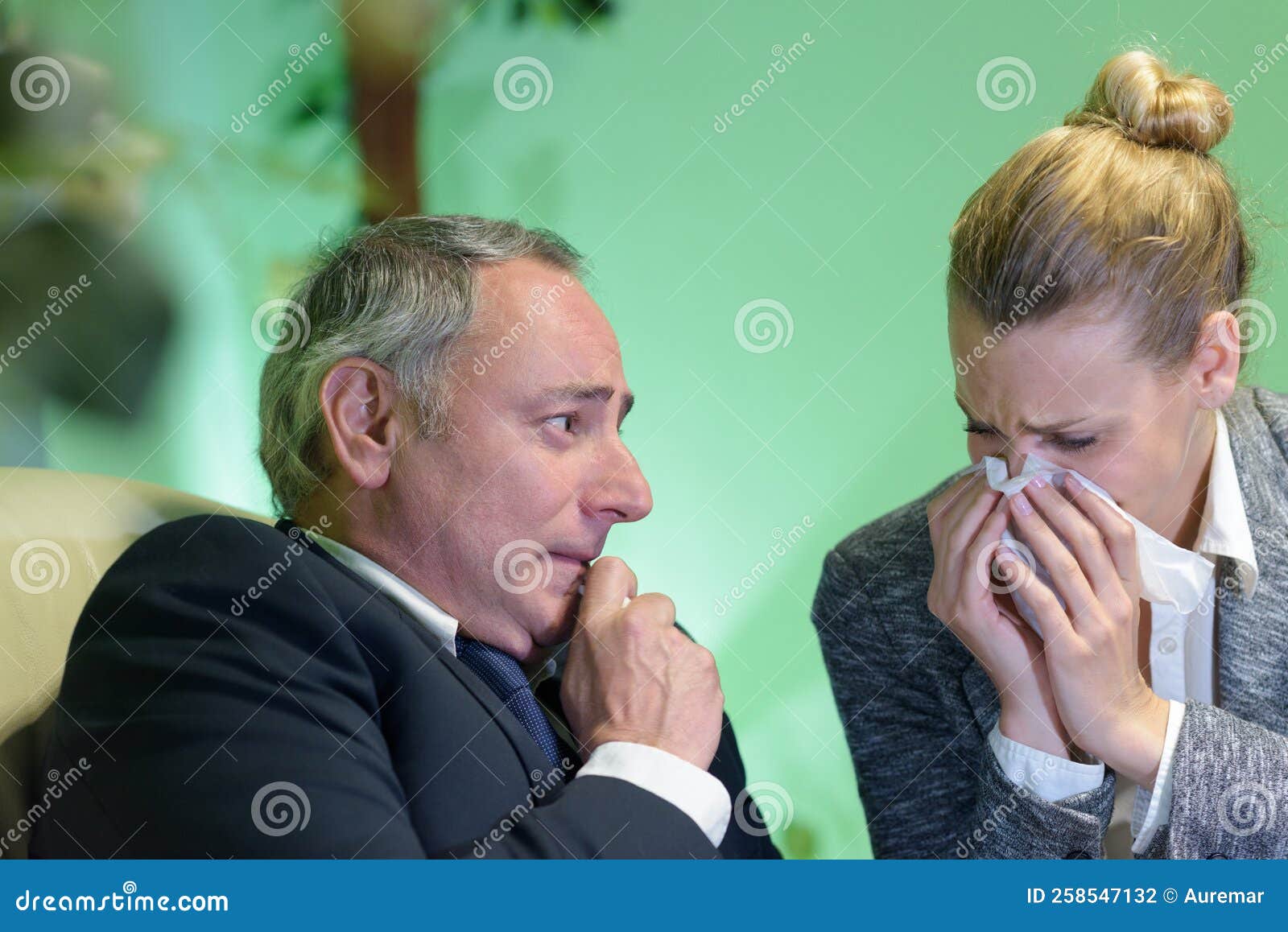 Two People Mourning Over Death Stock Photo - Image of tears, faith ...