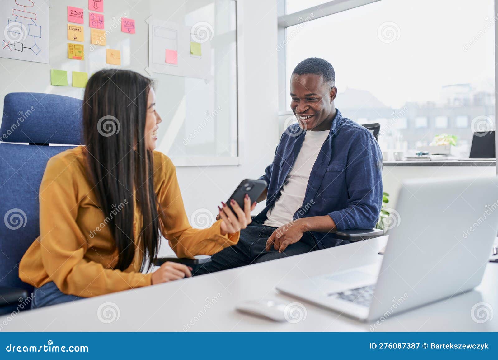 Young People Cooperating in Modern Office Stock Image - Image of ...