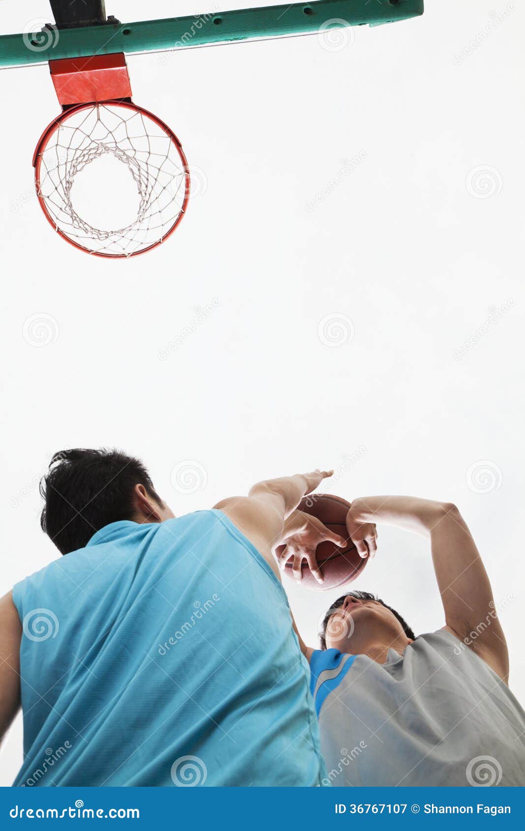 Two People Playing Basketball, Blocking Stock Image - Image of games ...