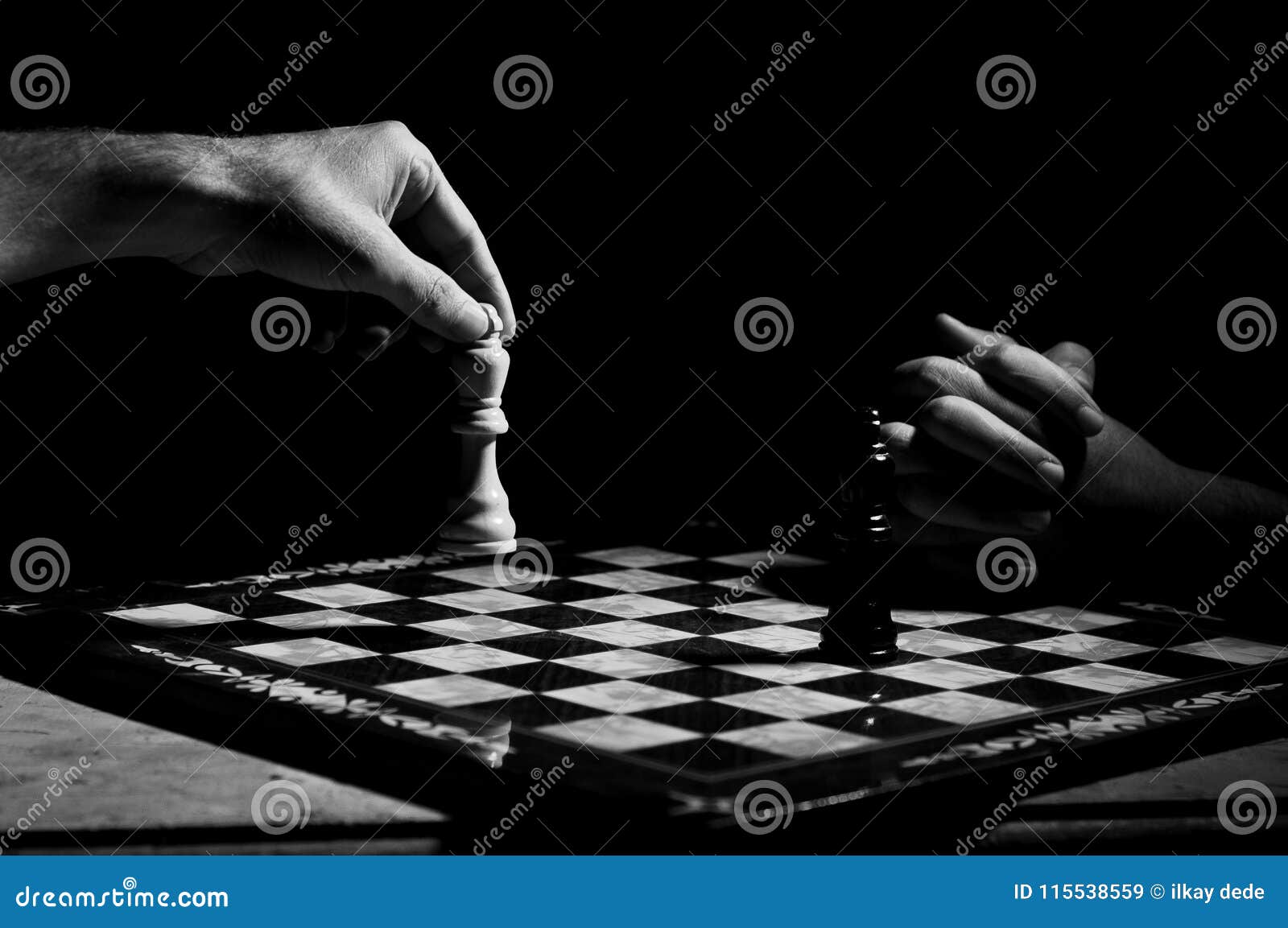 Two People Playing Chess