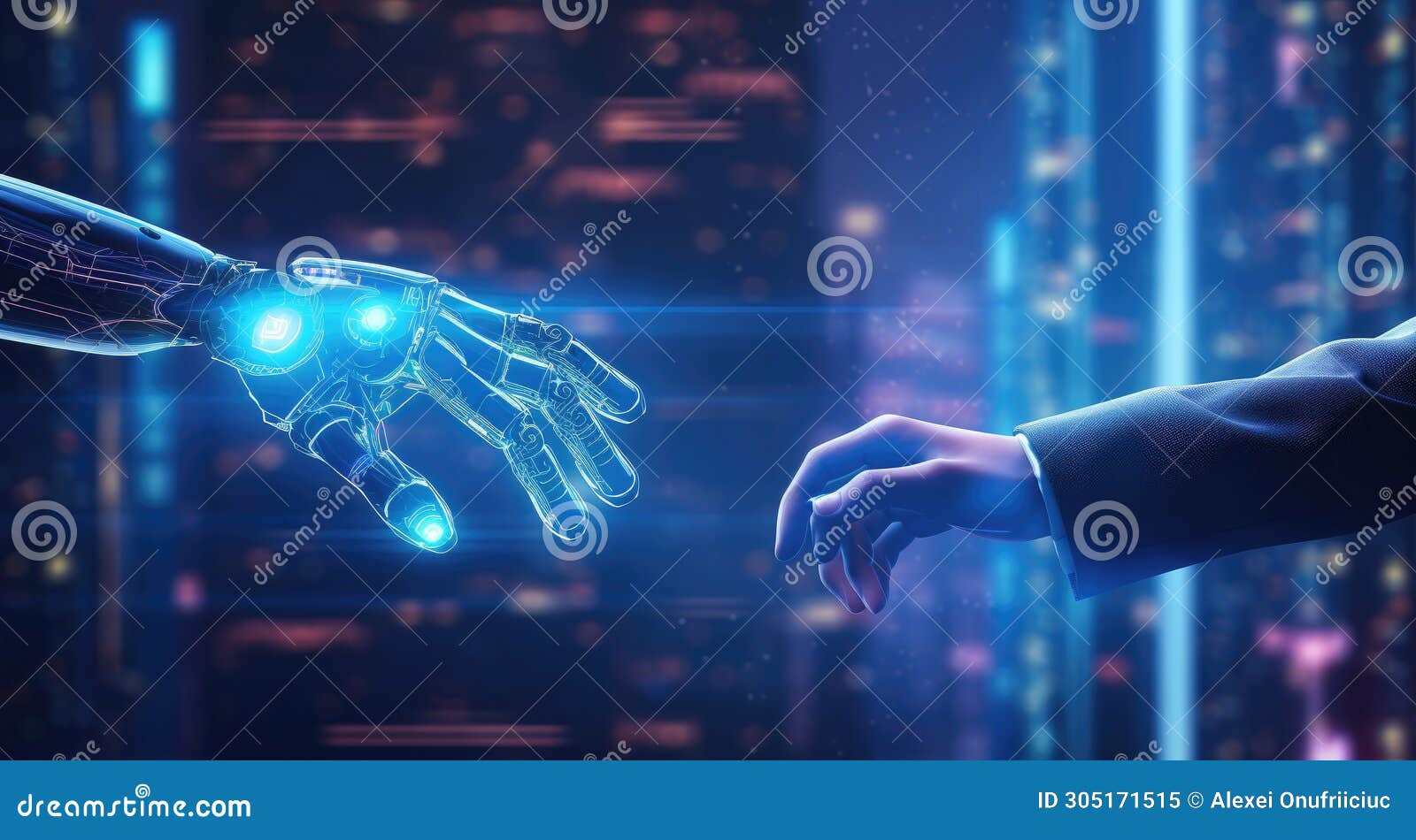Two People are Playing the Robot Hand Game Stock Illustration ...