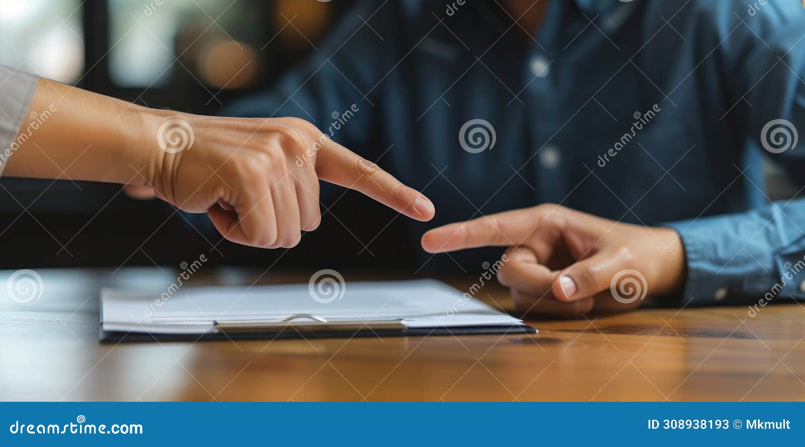 Two People Pointing at Something at a Table Stock Illustration ...