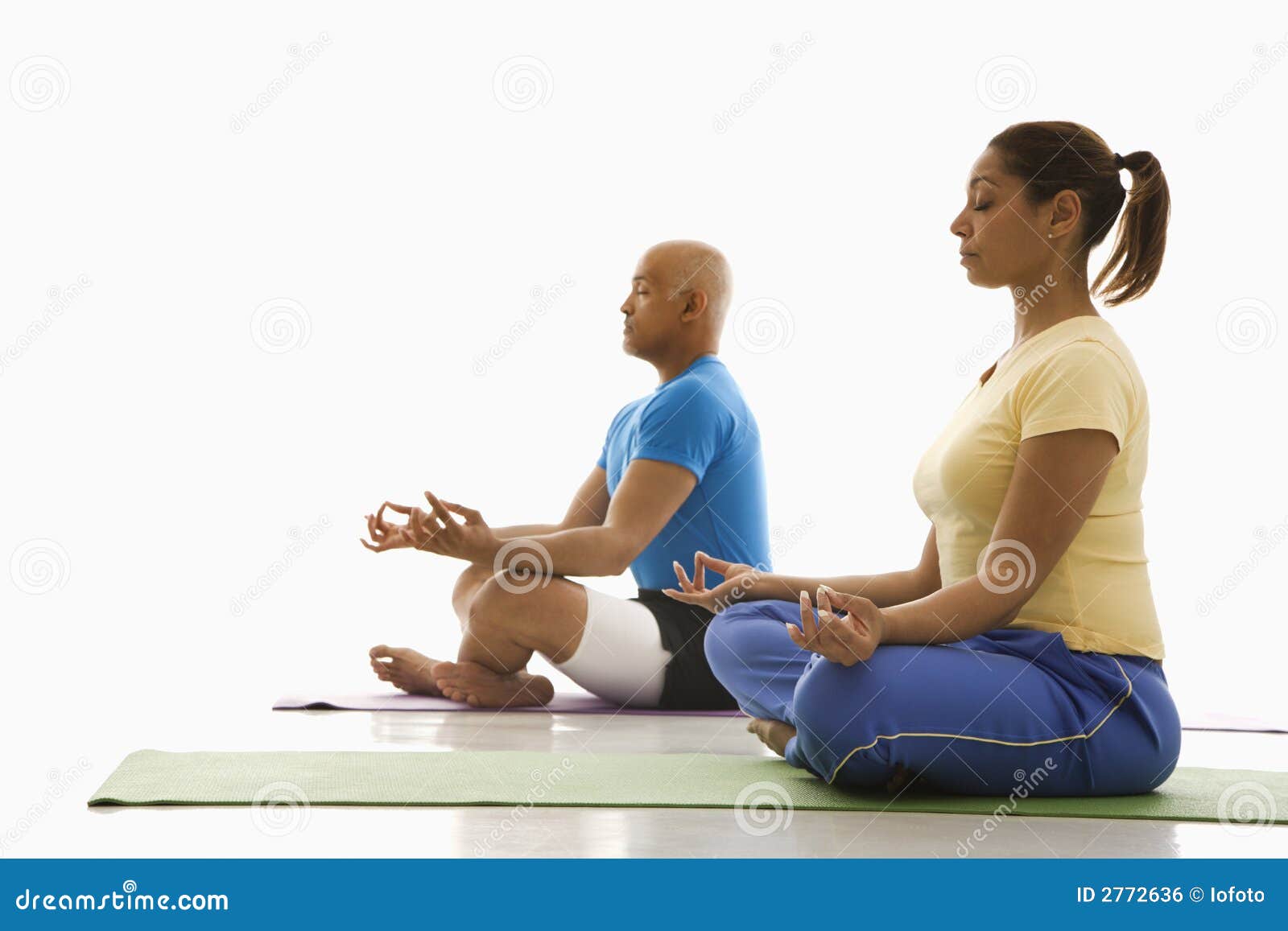 Two People Practicing Yoga. Stock Photo - Image of color, length: 2772636