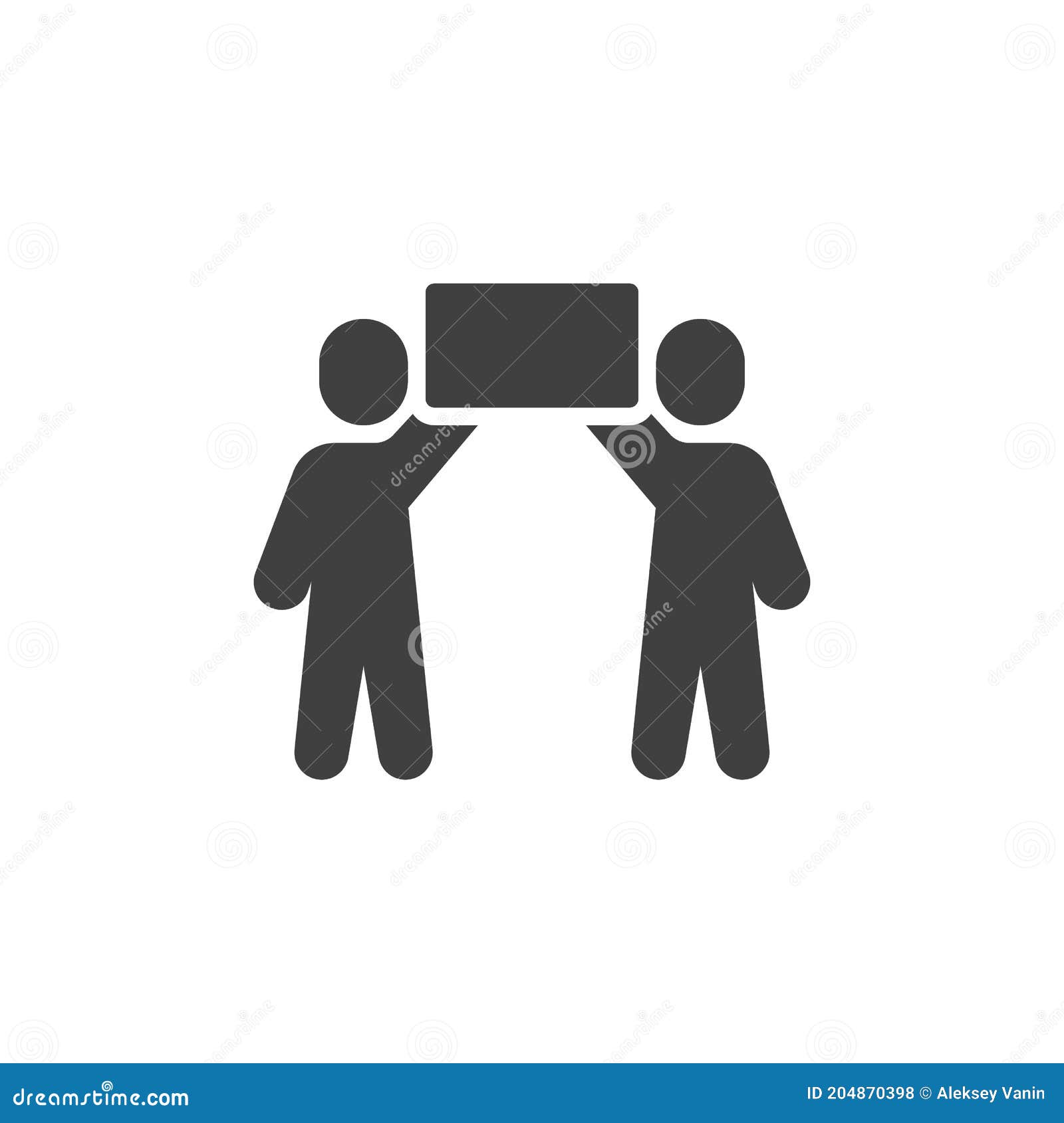 Man Protests With A Poster Icon For Social Activism, Public ...