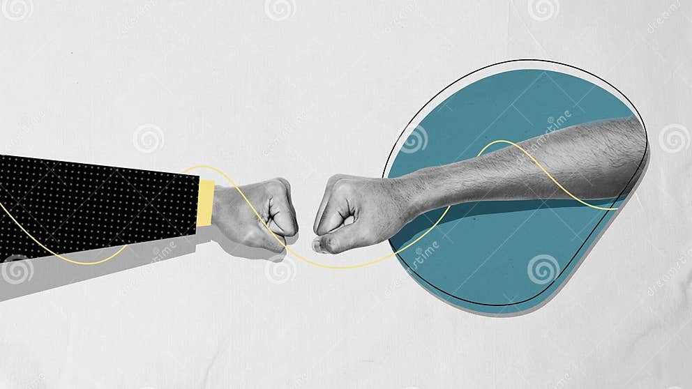 Two People are Punching Each Other in the Face Stock Photo - Image of ...
