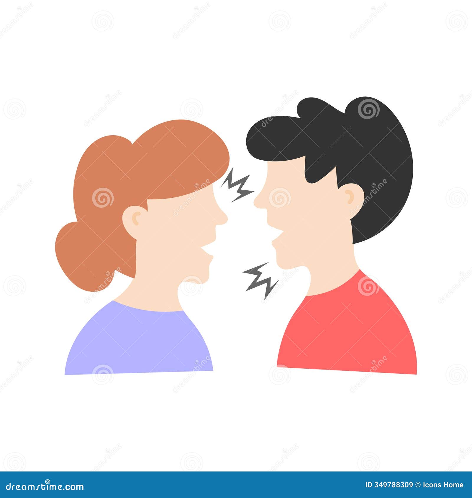 Two People Resolving a Conflict, Symbolizing Communication and ...