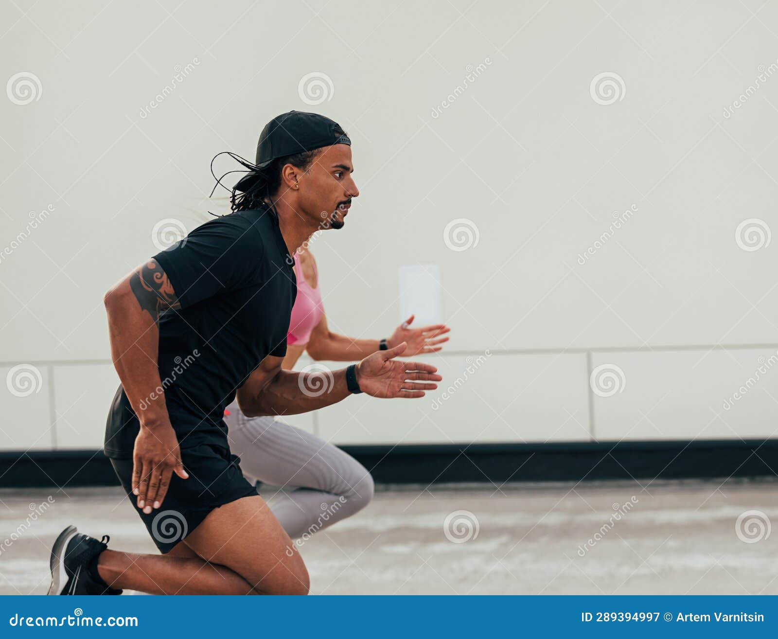 Two People Running Together Stock Image - Image of fitness, athlete ...